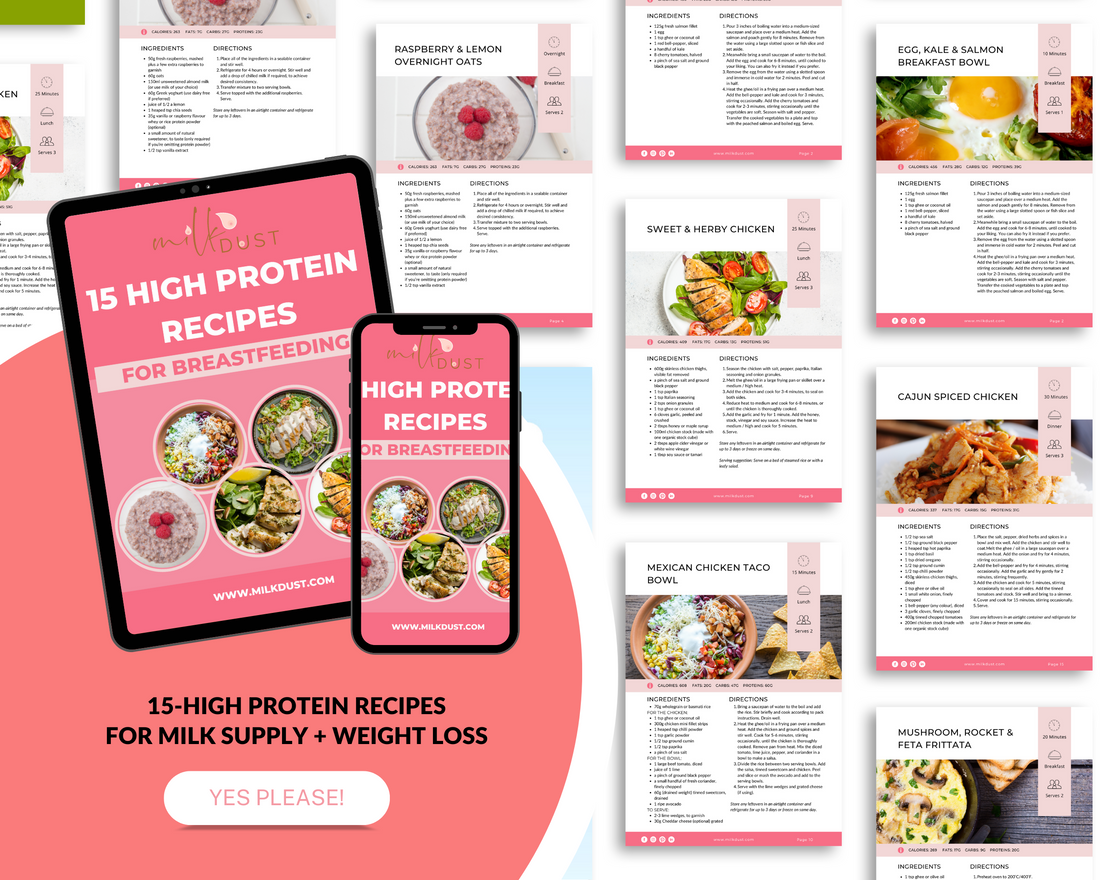 15 High-Protein Recipe Pack for Breastfeeding - eBook – MilkDust for Moms